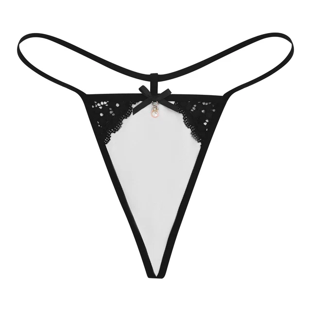 Womens Micro G String Knickers Panties Sexy Mini Thong Underwear With Pearl £3 59 Picclick Uk