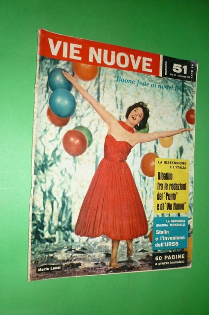 VIE NUOVE 1959 Maria Landi+Guerra Operazione Barbarossa+Nave Russa ...