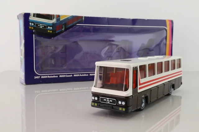 SIKU 3417; MAN Coach; Brown & White; Very Good Boxed £24.99 - PicClick UK