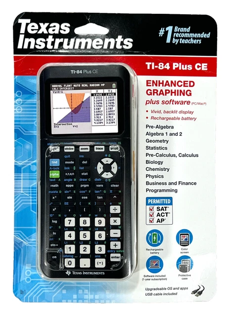 TEXAS INSTRUMENTS TI-84 Plus CE Graphing Calculator - Black *NEW* $94. ...