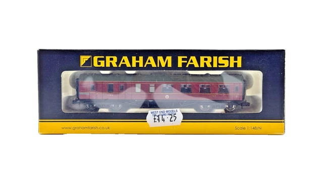 GRAHAM FARISH N Gauge - 374-825A - Lms Period Three Brake Third Coach ...