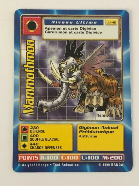 CARTE DIGIMON - Mammothmon - 1ère Edition - Jd-46 - FR EUR 5,99 ...