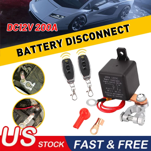 REMOTE CONTROL 12V Car Battery Isolator Disconnect Cut Off Switch ...