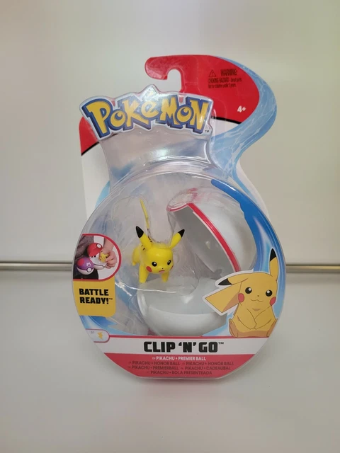 POKEMON CLIP N Go Pikachu + Premiere Ball Battle Ready Action Figure ...