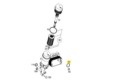 GENUINE MERCEDES-BENZ OM651 Oil Cooler Cylinder Crankcase Seal ...