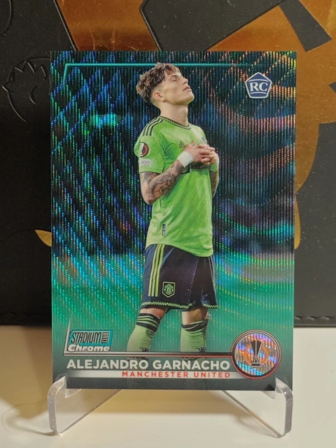 22-23 TOPPS UEFA Stadium Alejandro Garnacho RC/275 Green Wave #49 Man ...