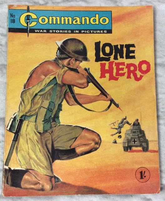 COMMANDO COMIC NO 18 - War Stories in Pictures "Lone Hero" - Back Cover ...