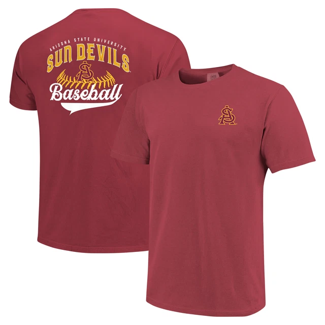 MEN'S MAROON ARIZONA State Sun Devils Baseball Comfort Colors T-Shirt ...