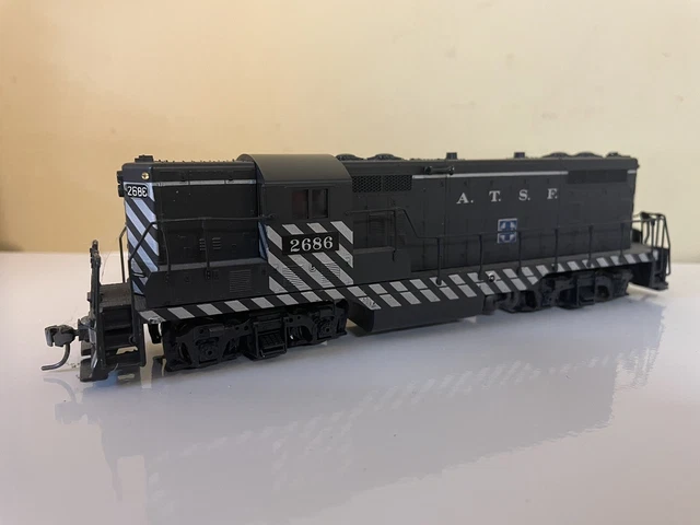 DCC / DC Sound Kato Powered Gp7 Zebra Santa Fe Atsf Engine Locomotive ...