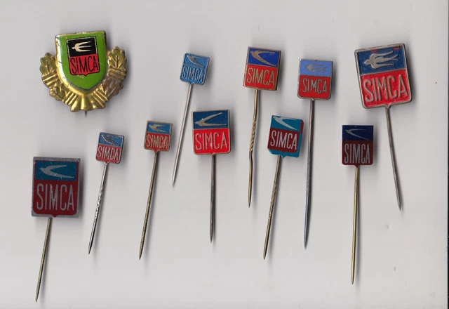 VINTAGE SIMCA ARONDE pin badges enamel 1960s Logo Job Lot Auto ...