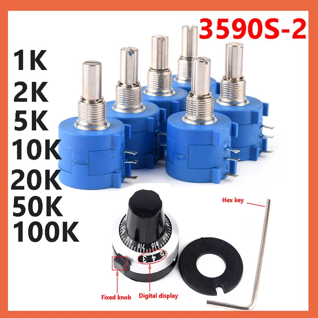 10 TURN POTENTIOMETER 3590S Wirewound Variable Resistor Precision multi ...