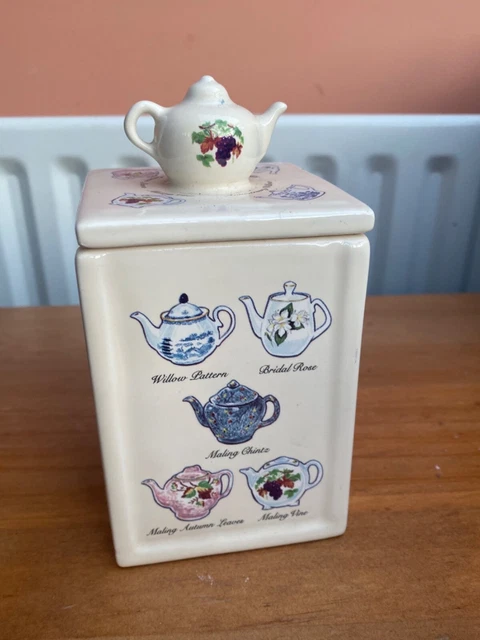 RINGTONS WADE TEA caddy Ceramic The Heritage Collection teapot design £ ...