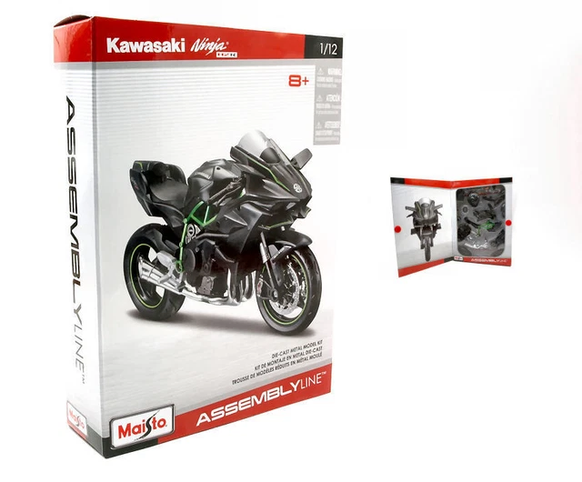 MODELLINO MODEL KIT moto Maisto KAWASAKI NINJA H2R BLACK scala 1:12 ...
