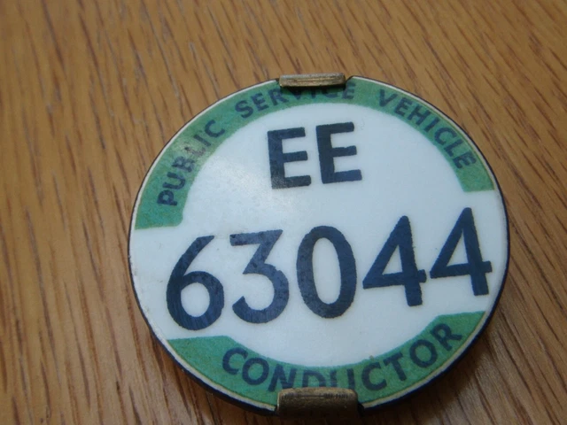 VINTAGE PSV BUS conductor badge public service vehicle East Midlands EE ...