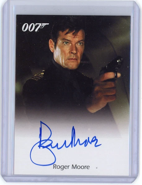 EXT. RARE ROGER MOORE James Bond The Quotable Full Bleed Autograph Auto ...