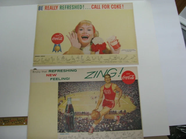 COCA-COLA COKE BASKETBALL Program Pair Be Really Refreshed Zing Red Dot ...