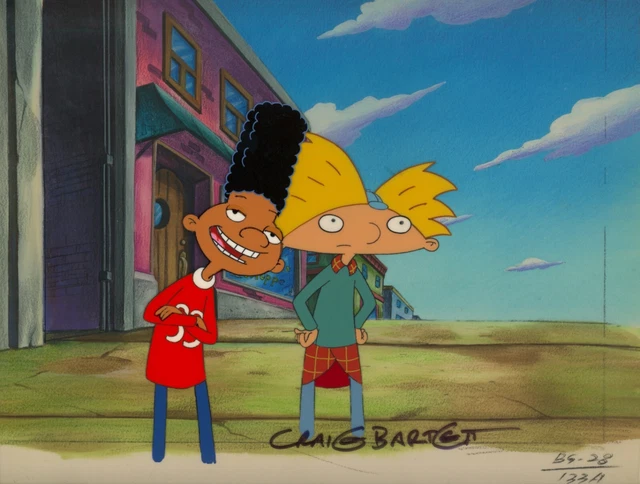 ORIGINAL HEY ARNOLD animation production cel and hand-painted ...