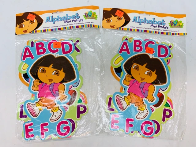 DORA THE EXPLORER Alphabet Mini Posters Set 2003 Viacom Nick Jr Learn ...