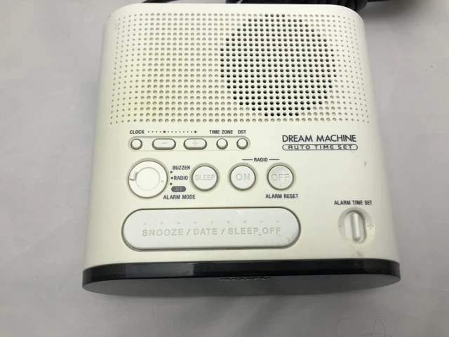SONY DIGITAL DREAM Machine ICF-C218 FM/AM Clock Radio White Battery ...