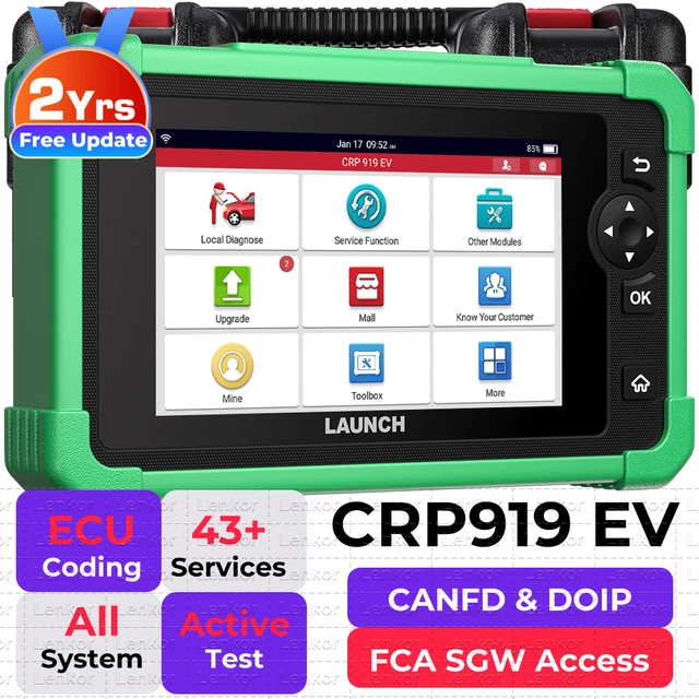 2025 LAUNCH CRP919 EV BEV HEV PHEV OBD2 Diagnosegerät Auto Scanner ECU ...