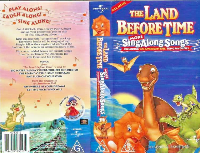 THE LAND BEFORE Time Sing Along Songs Vhs Video Pal~ A Rare £23.48 ...