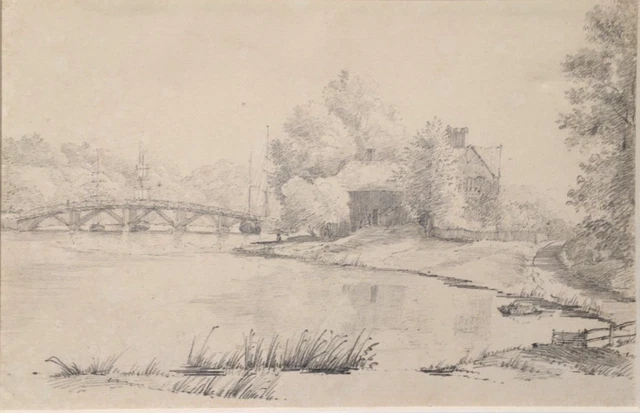 RARE DRAWING NORTHERN Bridge at Southampton-Original Pencil Drawing ...