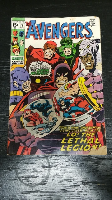 1970 MARVEL COMICS THE AVENGERS #79 COUVERTURE TORNUE BASSE QUALITÉ ...