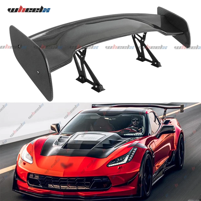 FOR CHEVROLET CORVETTE C6 C7 C8 46" GT Rear Trunk Spoiler Wing Carbon ...