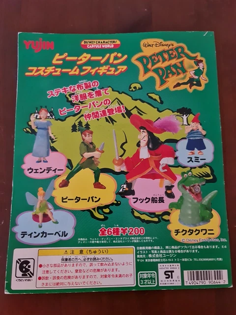 VINTAGE JAPANESE DISNEY 1980s Poster Yujin Peter Pan Capsule World Rare ...