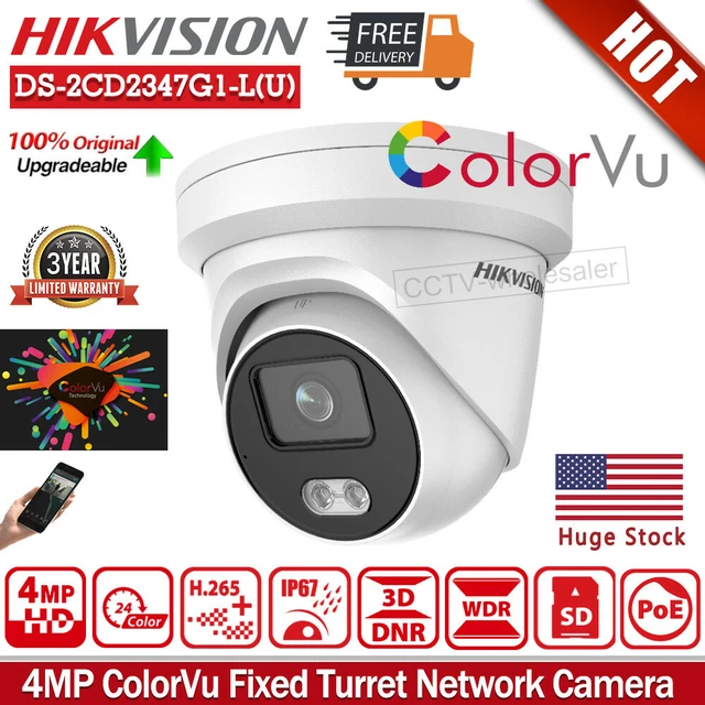 HIKVISION DS-2CD2347G1-LU 4MP IP Mic Camera ColorVu DS-2CD2347G2-LU Full Color EUR 155,48 ...