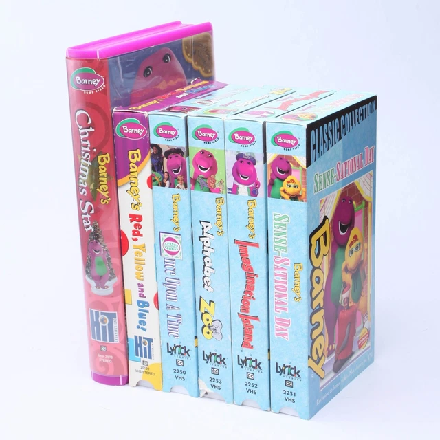 BARNEY VHS LOT of 6 Imagination Island Alphabet Zoo Classic Collection ...