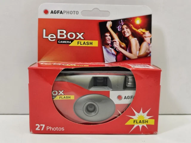 AGFA LE Box Disposable Single Use Flash Camera 27 Exp Expiry 04-2026 £ ...