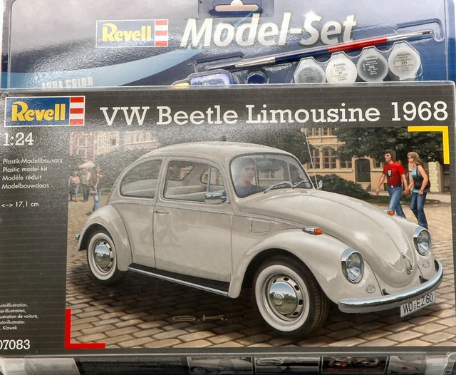 MINIATURE VOITURE KIT De Montage Revell VW BEETLE LIMOUSINE 68 KIT ...