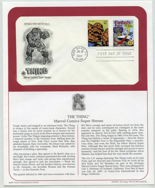 MARVEL COMICS 2007 Heroes Postal Stamp FDC First Day Covers Lot 10 ...