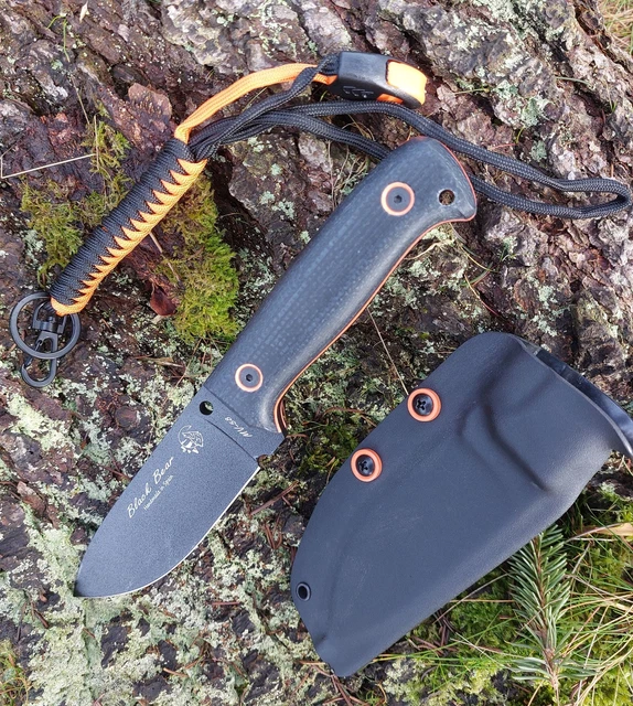 J&V FORESTER BLACK Bear Pavonado Outdoormesser MV-58 Stahl Micarta Griff Kydex EUR 117,95 ...