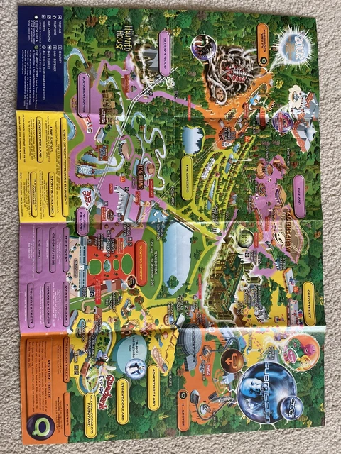ALTON TOWERS THEME Park Map Guide Leaflet 2001, Vintage, Rare collectors item £104.68 - PicClick UK