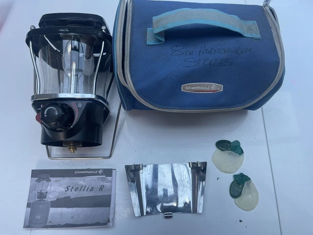 CAMPINGAZ STELLIA R Gas light lantern lamp 904/7 cylinder with case +2 ...