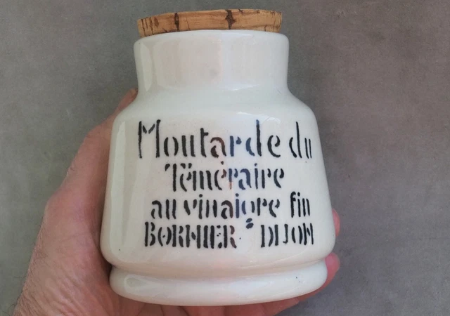 ANCIEN GRAND POT à moutarde du Téméraire Bornier vintage mustard jar h ...