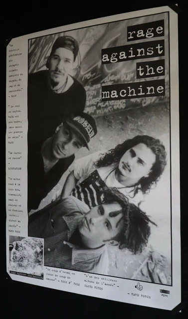 RAGE AGAINST THE MACHINE - Affiche originale 1er album 1992 - Poster ...