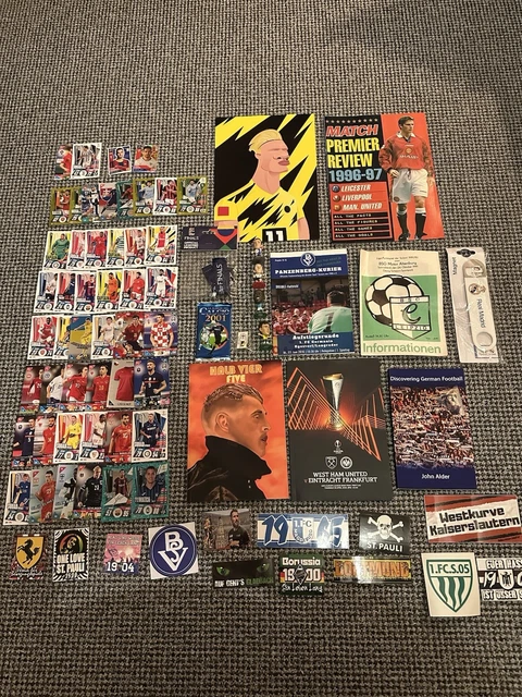 FOOTBALL CARDS / Programmes and Merchandise Job Lot £5.44 - PicClick UK