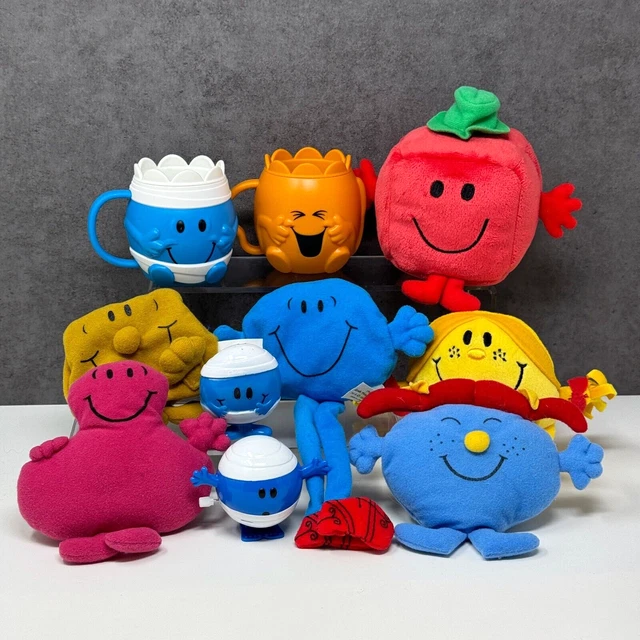 MR MEN & Little Miss Plush Soft Toy & Plastic Figure Bundle Job Lot ...