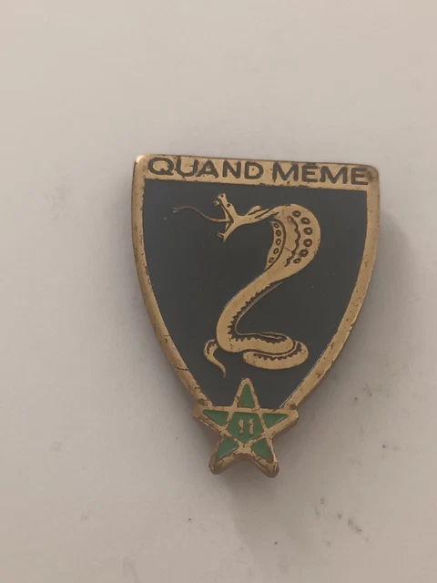 INSIGNE QUAND MEME 11 eme REGIMENT DES CHASSEURS D'AFRIQUE EUR 35,00 ...
