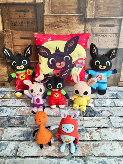 CBEEBIES BING BUNNY Soft Plush Toy Bundle and Cushion Hoppity Voosh ...