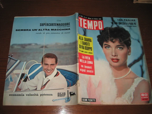 RIVISTA TEMPO 1959/42=SUZANNE Pleshette=Gorilla Goma=Padre Pio=Rita Gam ...