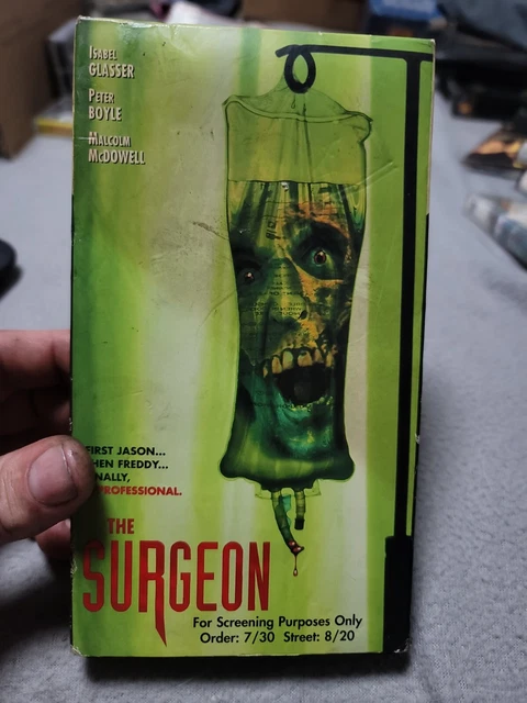 THE SURGEON VHS Tape Screener Gore Hospital Horror A-Pix Entertainment ...