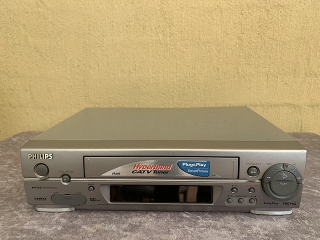 SERVICED PHILIPS VR299 VCR Video Cassette Recorder VHS Works Great ...