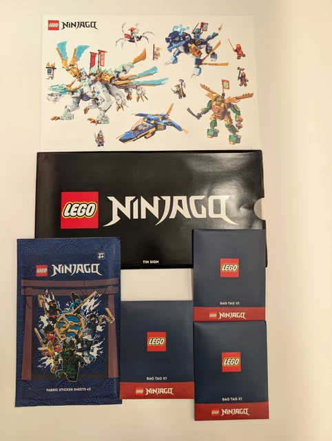 LEGO NINJAGO VIP Exclusives - Tin Sign, Stickers, Bag Charms, Fabric ...
