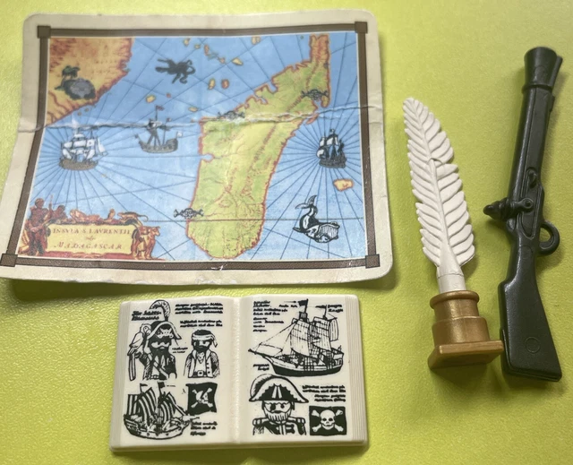 PLAYMOBIL MAP, QUILL, Captains Log,Rifle/pirate Ship Castle History ...