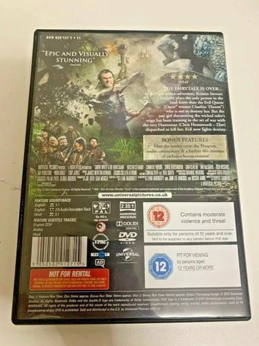 SNOW WHITE & The Huntsman DVD Kristen Stewart (2012) £2.39 - PicClick UK