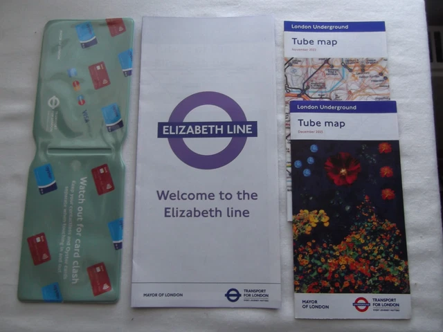 LONDON UNDERGROUND OPENING of Elizabeth Line booklet - card holder and ...